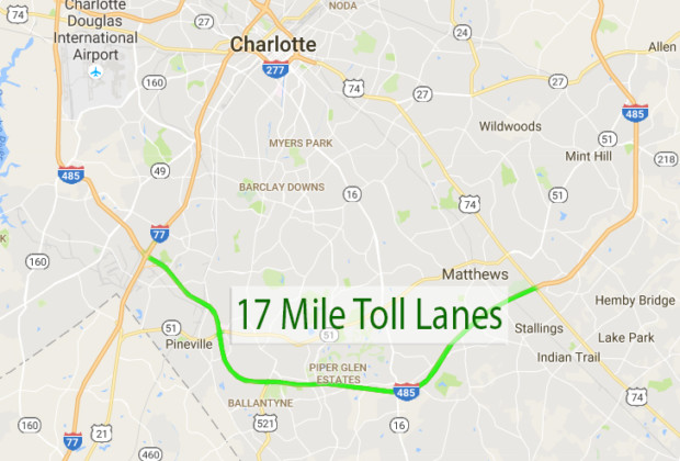 I-485 Toll Lanes Near Completion in South Charlotte After Years of Delays