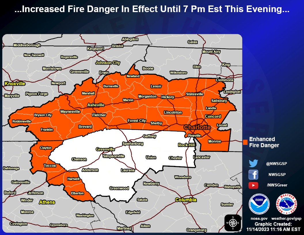 Fire Danger Warning Issued For The Charlotte Region Today