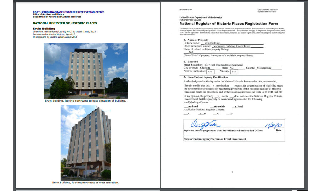 Charlotte's Ervin Building Saved From Demolition After Securing Spot on ...
