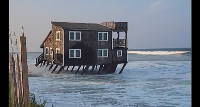 Numerous Outer Banks Homes Collapse Into Ocean Amid Hurricane Swells