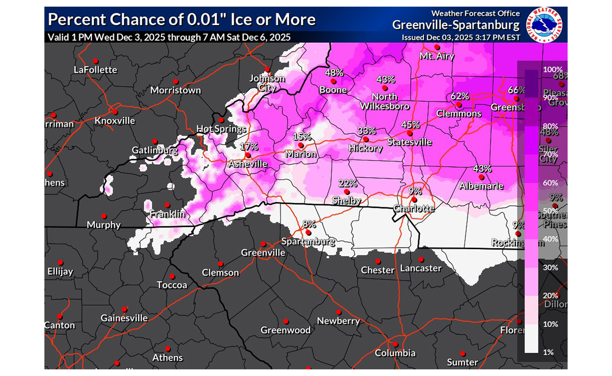 Winter Weather Advisory Issued For Charlotte Region Tonight
